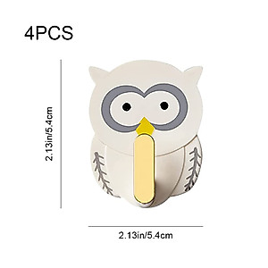 LELEVTXP 4 Pcs Sticky Hooks No Punching Adhesive Hooks Traceless Wall Hangers for General Bathroom Kitchen