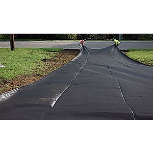 ArmorLay Commercial Grade Ground Stabilization Fabric, Underlayment (Black, 12.5' X 30')