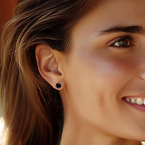 Ross-Simons 2.00 ct. t.w. Black Diamond Stud Earrings in 14kt White Gold