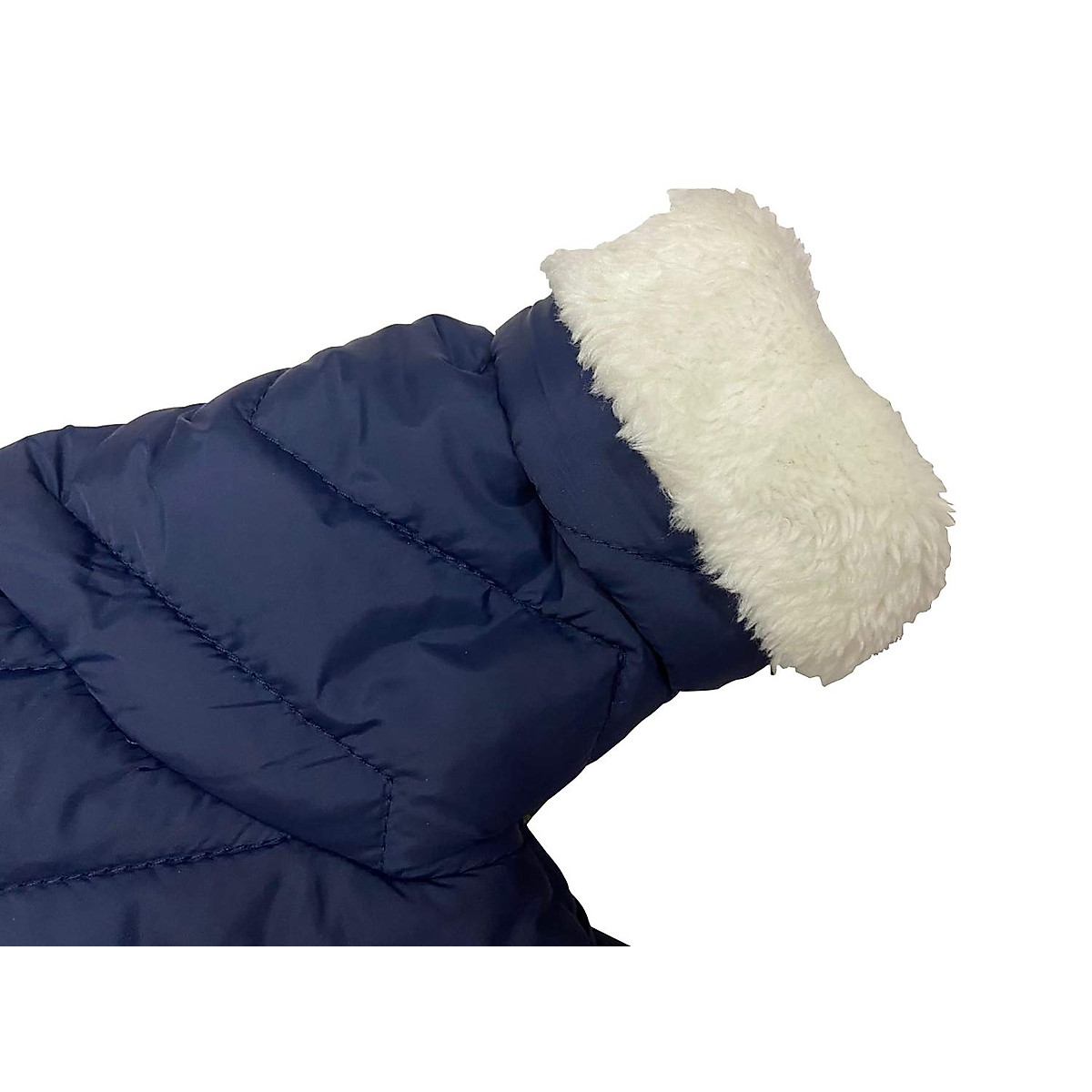 DINGDONG'S CLOSET Baby Boy Girl Winter Hooded Puffer Jacket Snowsuit with Gloves(Navy,9-12M)