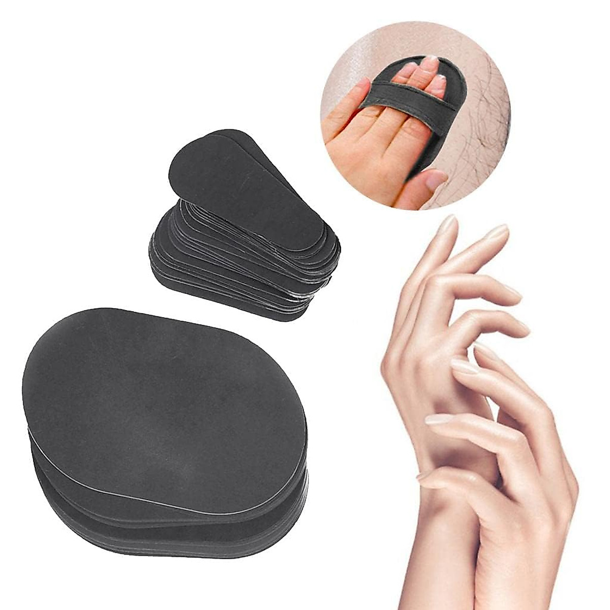 Set 80pcs Hair Removal Exfoliating Pads Smooth Legs Skin Arm Face Hair Remover Away