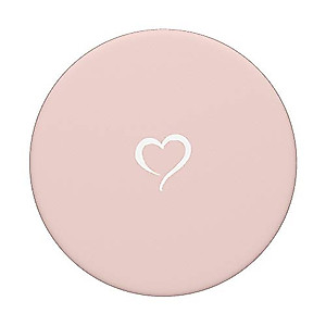 Pale Light Pink Hand Drawn Heart Minimalist Love PopSockets Swappable PopGrip