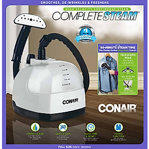 Conair Full Size Garment Steamer for Clothes, CompleteSteam 1500W,Grey