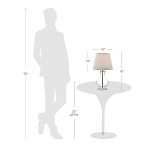 Catalina 19896-001 Transitional Teardrop Clear Glass Table Lamp, 18, White