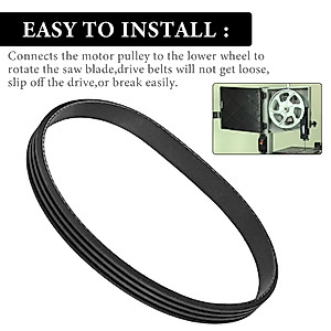 Etotel Bandsaw Drive Belt 1-JL22020003 for Sears Craftsman 10 Inch Table Band Saw Motor Sanding Rubber Belt Replacement Parts 119.214000 124.214000 351.214000-1 Pack