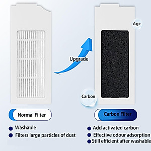 Rinakou Accessories Kit Compatible with ECOVACS DEEBOT T20 Omni Robot Vauum,13 Pack Replacement Spare Parts, 1 Main Brush Roller,4 Side Brushes,2 Hepa Filters,4 Mop Pads,2 Carbon Dust Bags (T20 Omni)