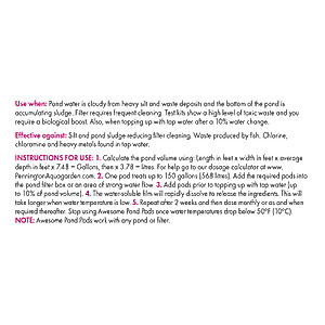 Pennington Aquagarden Awesome Pond Pods, Eats Pond Sludge, Makes Tapwater Safe, Reduces Filter Cleaning - 6 Pack,Brown