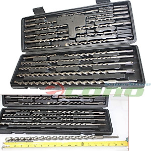 20 Pc Sds Plus Rotary Hammer Drill Bits Set Fit Hilti Bosch Dewalt & Milwaukee