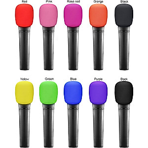 Microphone Windscreen, Colorful Mirophone Covers, Headset Windscreen,Mic Foam Covers for Varity of Headset,Colorful,10pack