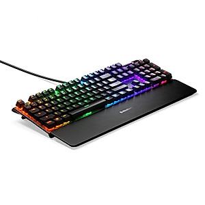 SteelSeries Apex 7 Mechanical Gaming Keyboard, OLED Smart Display, Red Switches - Turkish QWERTY Layout PC