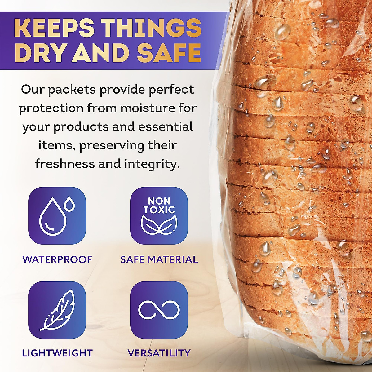 APQ Clear Gusseted Poly Bags, 4 x 2 x 10 Inch. Pack of 100 Gusseted Plastic Bags 1 Mil Thick for Favors with Open Top. Clear Plastic Bags for Packaging Cookies, Popcorn, Candies, Homemade Bread