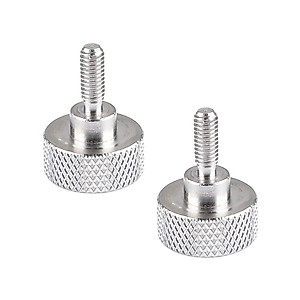 CAMVATE M4 Thumb Screw Button Head Cap Screw Brass Nickel (2 Pieces) - 1988
