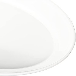 Carlisle FoodService Products ARR12002 Melamine Oval Platter, 12" Length x 8-1/2" Width x 1.07" Height, White, Large (Case of 12)