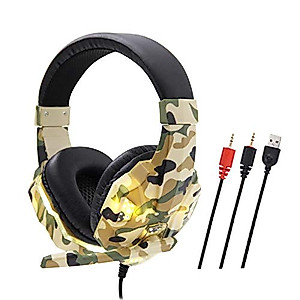 Camouflage PS4 Headset Bass Gaming Headphones For PC Mobile Phone