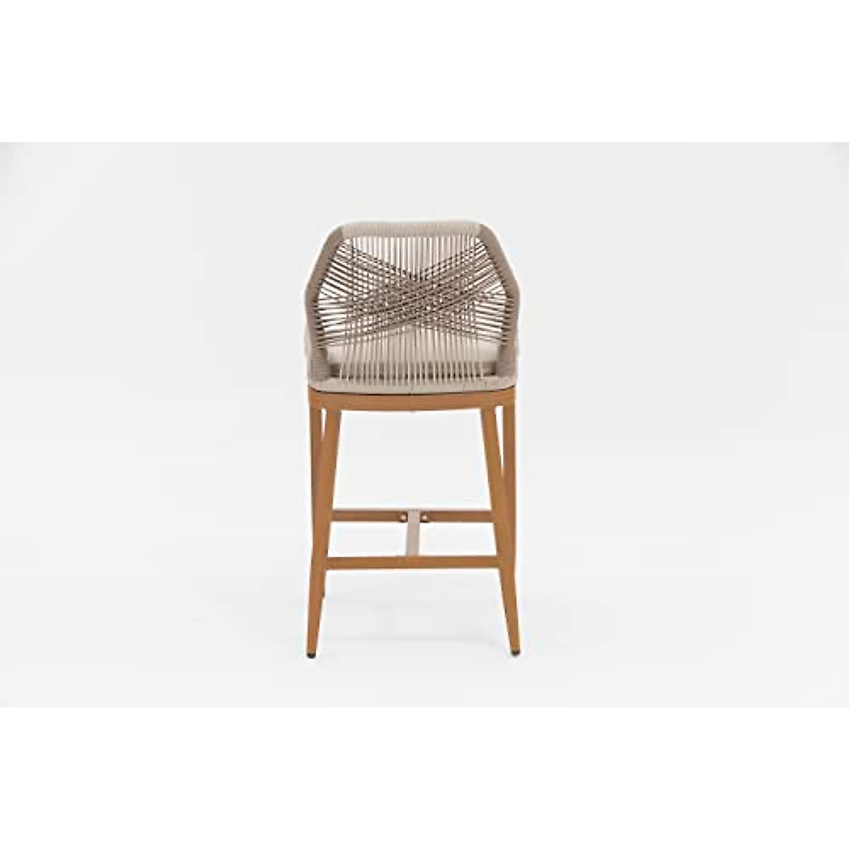 US Furnishing Indoor and Outdoor Waterproof Hand-Crafted Stool, Counter Height Stool Bar Stool High Stool Home Back Dining Chair Comfortable Simple and Beautiful Counter Chair (Counter Height 25)2pcs