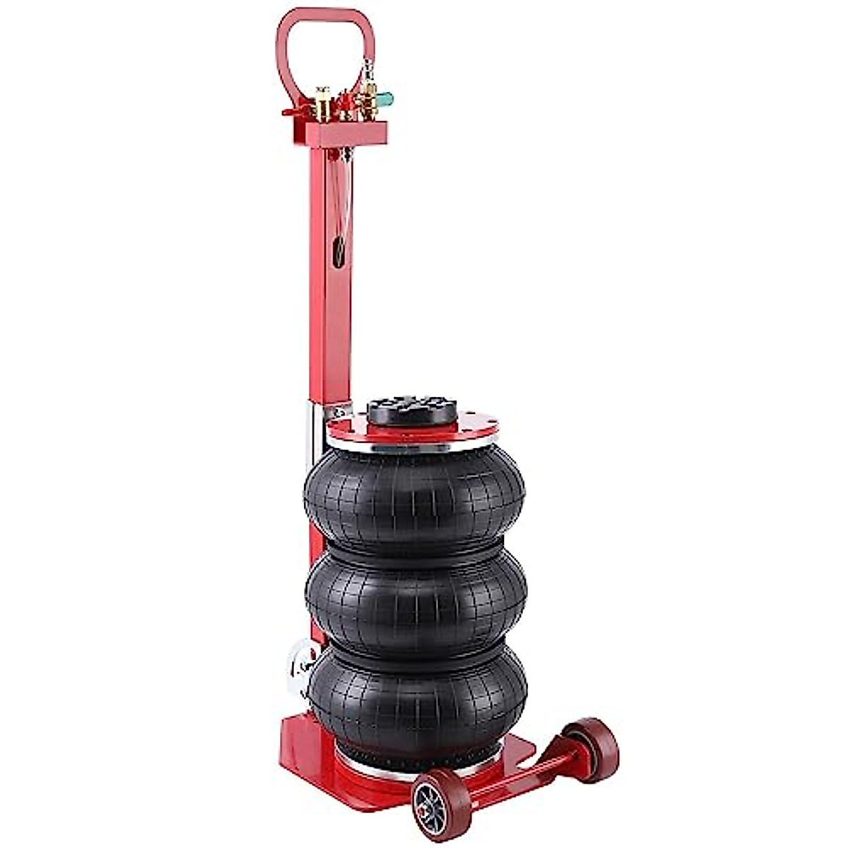 ATPTYSKJ Triple Air Bag Jack, 3Ton/6600LBS Air Bag Jack Heavy Duty Pneumatic Jack for Car 3S Quick Lift Up to 17.72 Inch Portable Car Lift with Adjustable Long Handle
