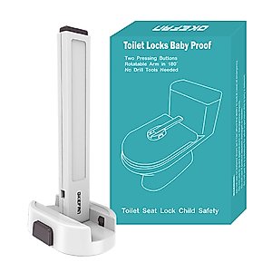 Toilet Locks Baby Proof - OKEFAN Toilet Seat Lock Child Safety for Toddlers Adhesive Kids Proofing Toilet Lid Lock Easy to Install No Drill Needed (1)