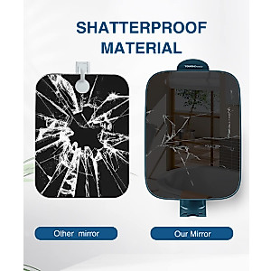 TOUCHBeauty 3X Shower Mirrors for Shaving with Razor Holder, Heldhand & 360 Degree Swivel, Larger Size 11" Blue Bathroom Accessories for Men