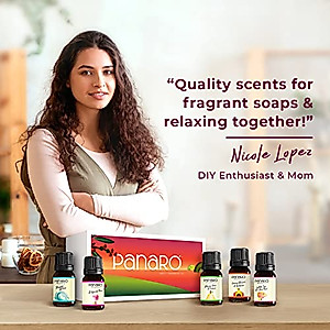 Panaro Fruity Premium Fragrance Oils (Set of 5x10ml) - Get Well Soon Gifts- Sweet, Joyful & Fragrant