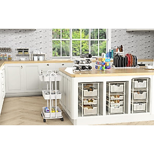 SimpleHouseware Water Bottle Storage Organizer, White