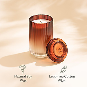 LA JOLIE MUSE Sandalwood Rose Candle, Large Scented Candles Gifts for Women, Natural Soy Candles for Home Scented, Luxury Glass Jar Candles for Home Decor, 120 Hours Long Burning, 19oz