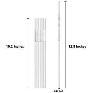 [Individually Wrapped] 100 Pcs Clear Flexible Plastic Straws, Disposable Bendy Straws, 10.2" Long and 0.23'' Diameter, BPA-Free