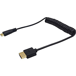 Duttek Mini HDMI to HDMI Cable, HDMI to Mini HDMI Cable, Ultra-Thin HDMI Male to Mini HDMI Male Coiled Cable Support 4K Ultra HD, 1080p, 3D,for Projector, Monitor, Camcorder(HDMI 2.0) (1.2M/4FT)