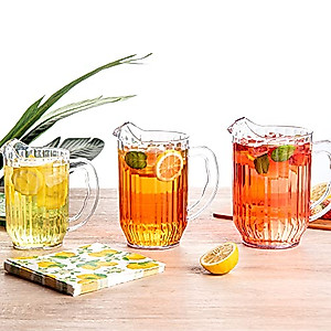 Restaurantware Base 47 Ounce Beer Pitcher, 1 Durable Restaurant Pitcher - Hard Plastic, Serve Soda, Lemonade, Juice, or Sangria, Clear Plastic Water Pitcher, For Bars, Parties, or Homes