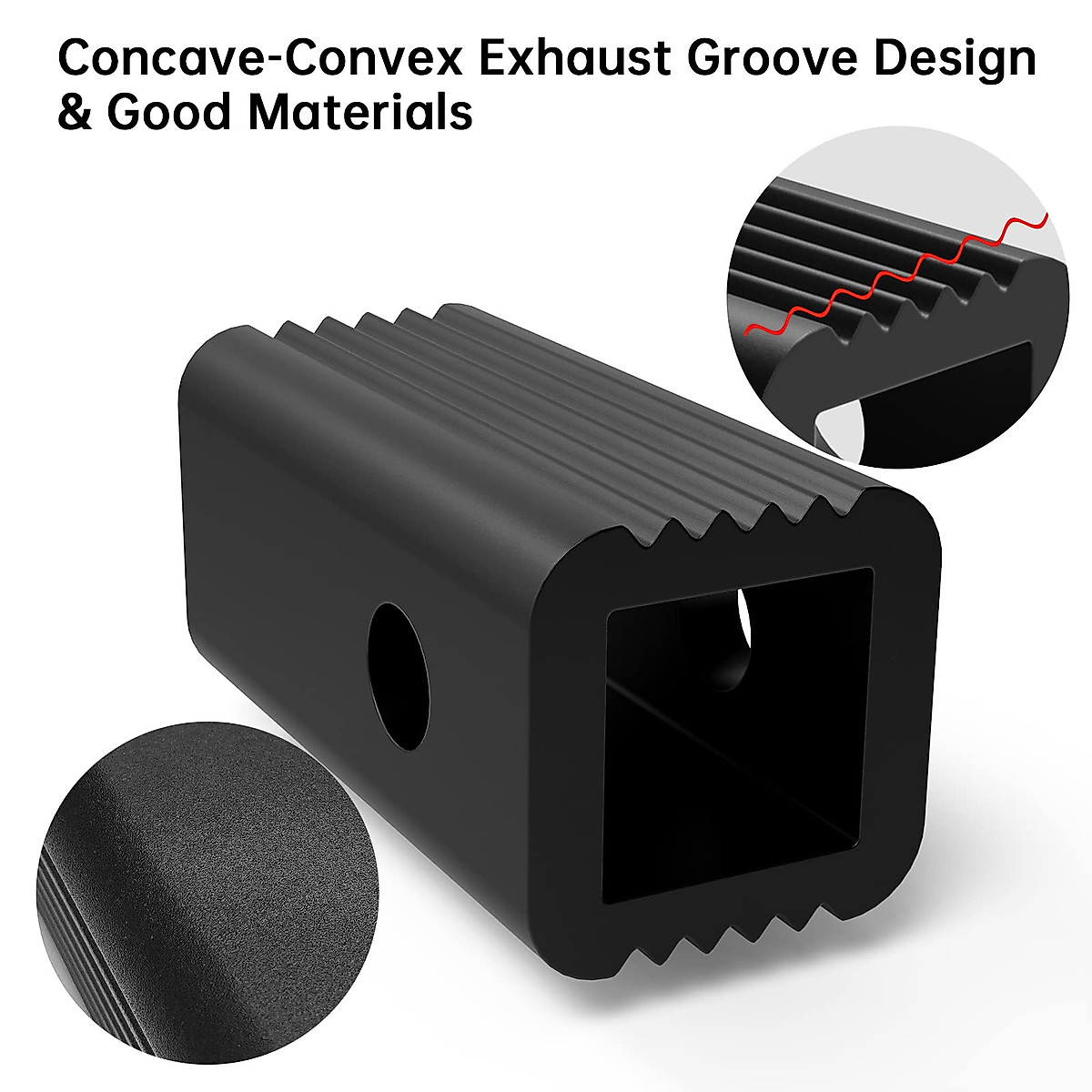 2" to 1-1/4" Hitch Receiver Adapter Insert Sleeve Mount Adapter - 2 inches to 1.25 inches Hitch Adapter Receiver Converter for Bike Rack and Cargo Carriers