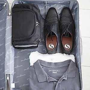 TravelMore Hanging Travel Toiletry Bag Organizer & Bathroom Hygiene Dopp Kit with Hook for Traveling Accessories Toiletries Bathroom Shaving & Makeup for Men and Woman - Black