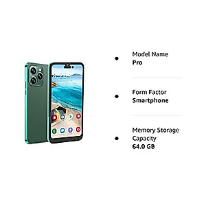 Dilwe 6.1'' Pro Unlocked Cellphone, 4GB 64GB Dual SIM Card 4G Network Mobile Phone, Face ID Unlocked Smartphone for Android 11 4000mah Battery(6.1'' Black), 6.1'' Dark Green