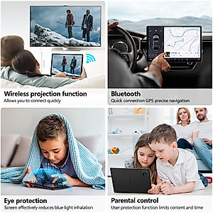 Latest Android Tablet with Eye Protection,3GB RAM,32GB ROM, 1TB Expand,Octa Core,10.3 Inch 1920x1200 FHD IPS Screen,10 Hour Battery,5+13MP,Dual Sim Card Slot,2.4/5G WiFi,Bluetooth 5.0,GPS,Gray