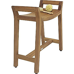 Patented Asia Ascend Teak Shower Bench with Elevated Height