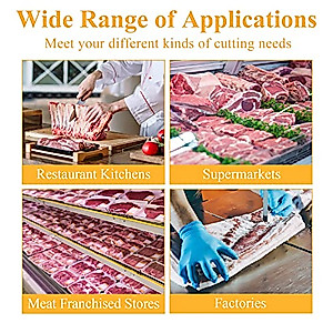 Electric Bone Saw Machine 750W 1.2HP Commercial Frozen Meat Cutting Machine Stainless Steel Countertop Bone Cutter Machine for Rib Fish Pork Steak Beef