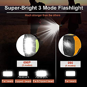 Emergency Crank Weather Radio, 4000mAh Solar Hand Crank Portable AM/FM/NOAA Weather Radio with 1W 3 Mode Flashlight & Motion Sensor Reading Lamp, Cell Phone Charger, SOS for Home and Emergency