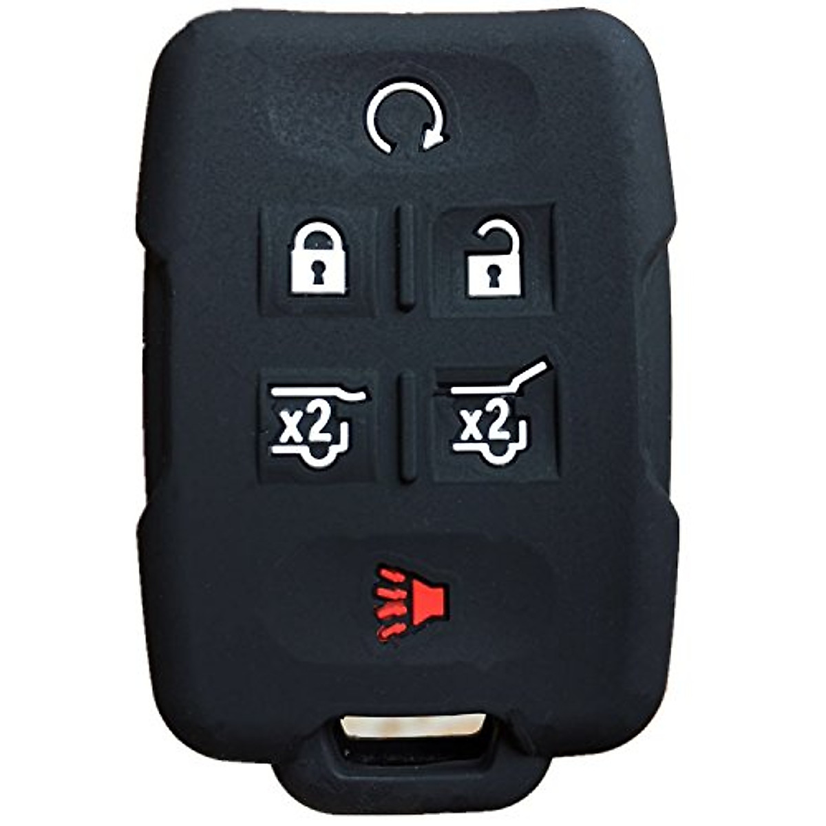 RPKEY Silicone Keyless Entry Remote Control Key Fob Cover Case Protector Replacement Fit for for 2015 2016 Chevrolet Suburban Tahoe GMC Yukon M3N-32337100 13577766