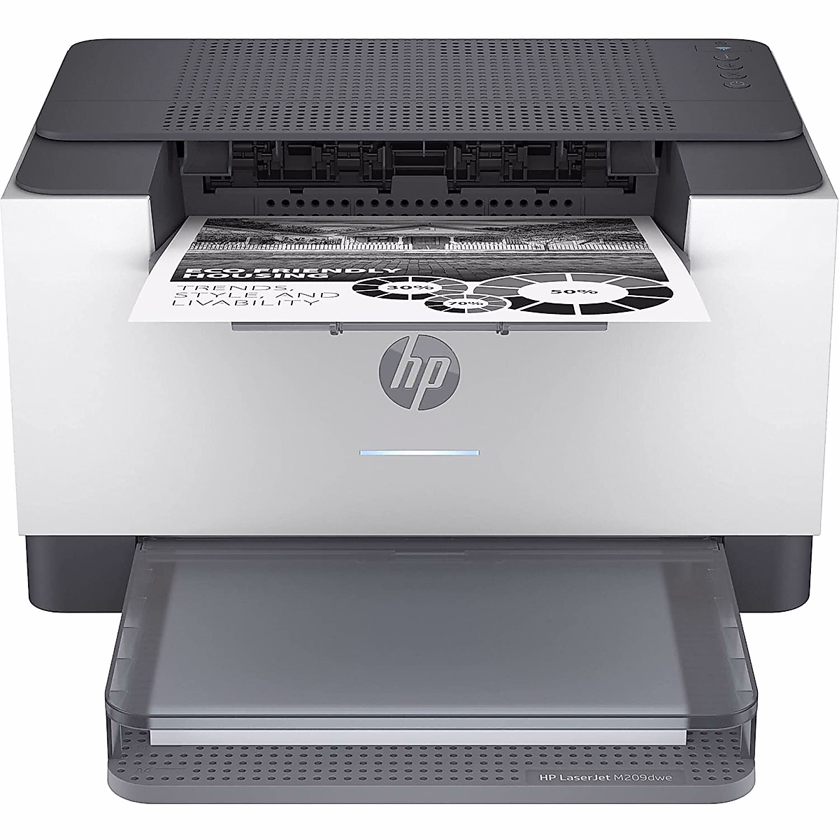 HP (Renewed) Laserjet M209dwe Single-Function Wireless Monochrome Laser Printer for Home Office - Print only - 30 ppm, 600 x 600 dpi, 8.5" x 14" Legal, Auto Duplex Printing, Ethernet