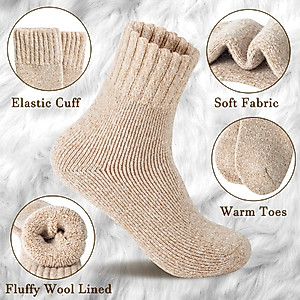 iCamter Womens Wool Socks Soft Super Thick Warm Socks for Women Thermal Winter Socks for Gifts