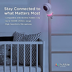 Hubble Connected Nursery Pal Glow Smart Connected, Wi-Fi Enabled Baby Monitor, View from Compatible Smartphone