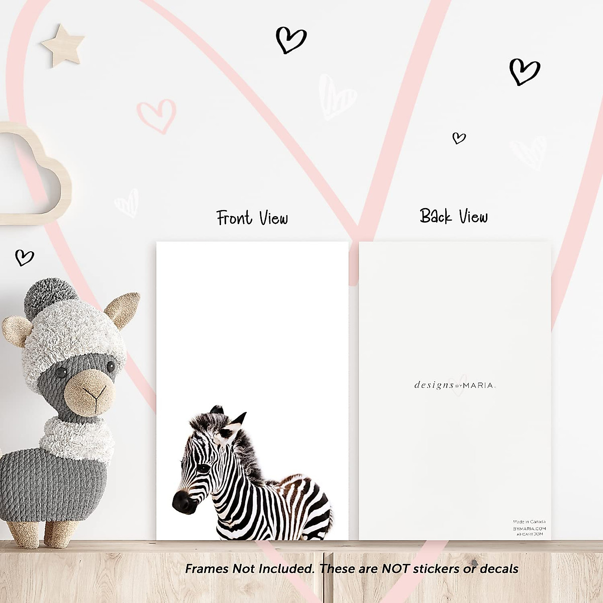 Designs by Maria Inc. Set of 6 UNFRAMED Woodland Nursery Decor Animal Posters | Zoo Theme Baby Room Decorations | Safari Jungle Nursery Wall Art Prints | Baby Animals Prints Nursery Decor Set (8"x10")