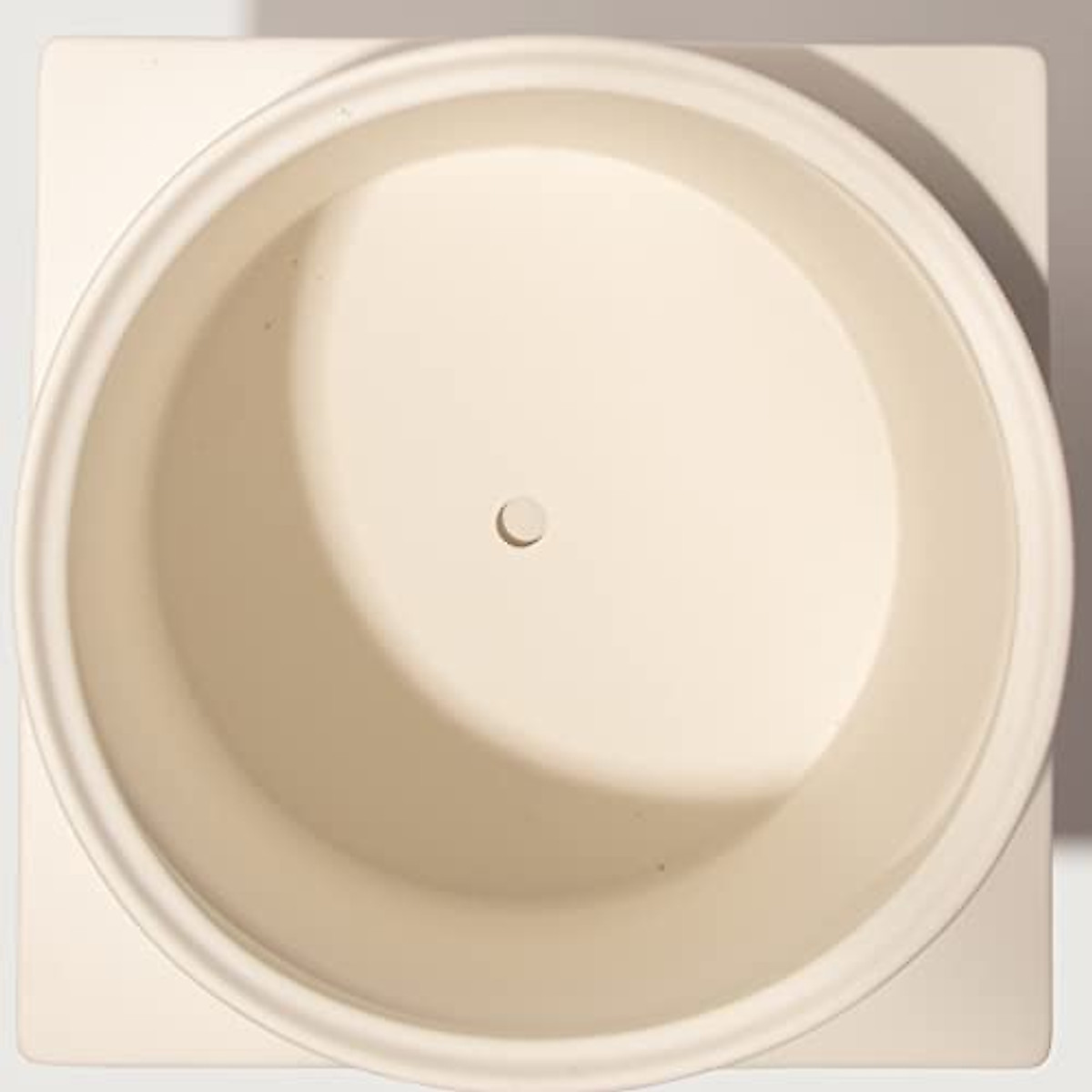 Plant Pot Ceramic 7 inch - Round Classic Planter with Tray for Indoor Outdoor Plants Flowers Herbs - Plants Not Included (White)