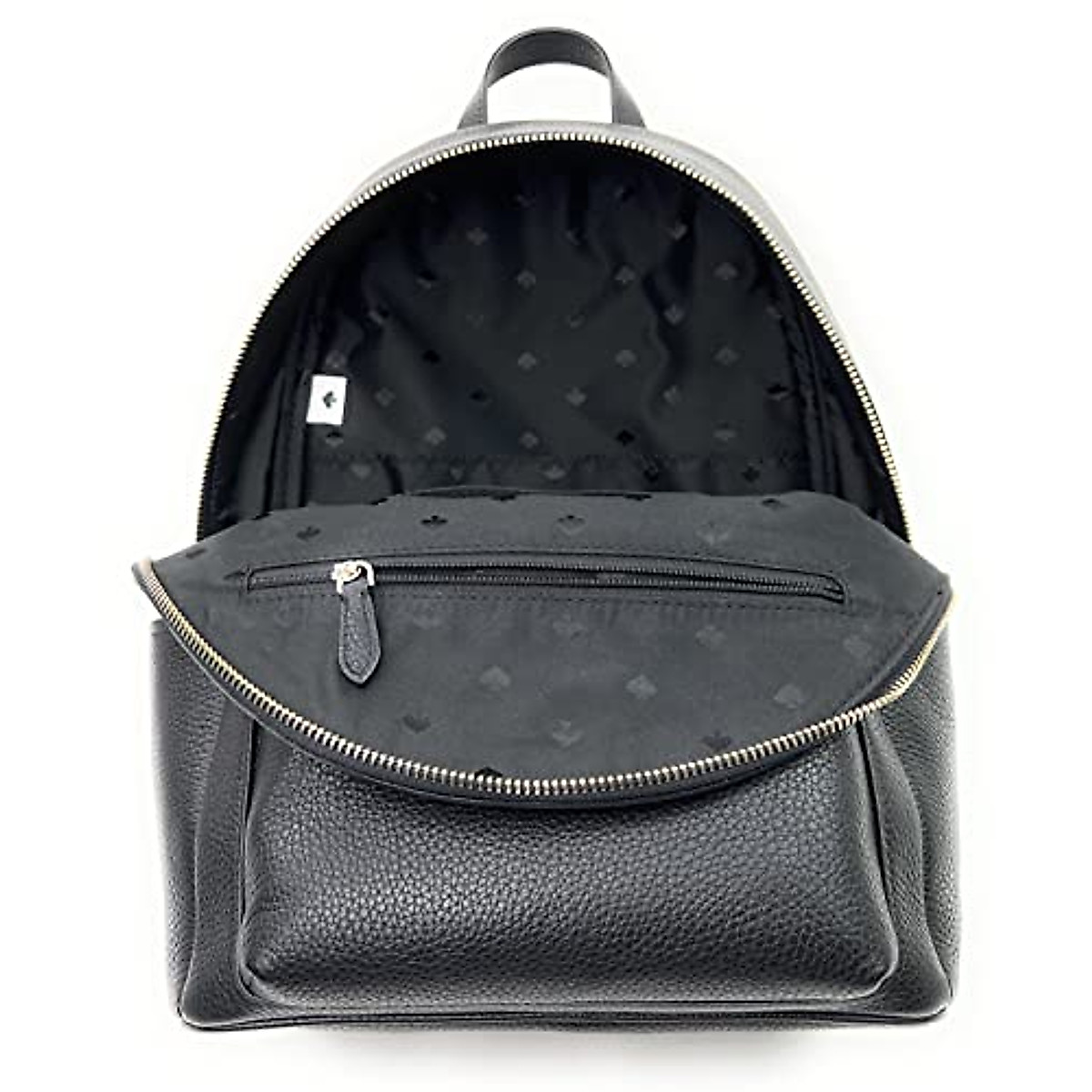 Kate Spade New York Liela Pebbled Leather Medium Dome Backpack (Black)