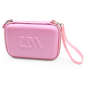 CASEMATIX Camera Travel Case Compatible with PROGRACE, Ourlife, Dragon Touch and More Waterproof Toy Camera Video Recorders - Pink Case for Toy Action Camera and Accessories