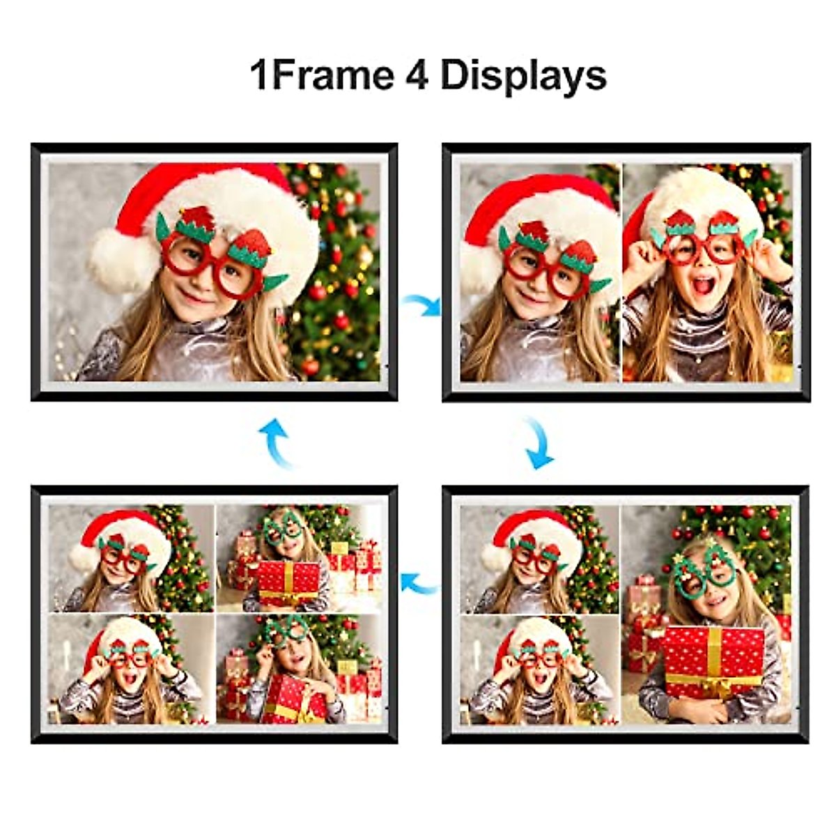 13.5 Inch WiFi Digital Photo Frame 3K IPS LCD Touch Screen, Dual-WiFi Share Photos & Videos Via App or Email, 32GB Storage, Support USB Drive/Mirco SD Card Extend Storage, Light Sensor, Auto-Rotate