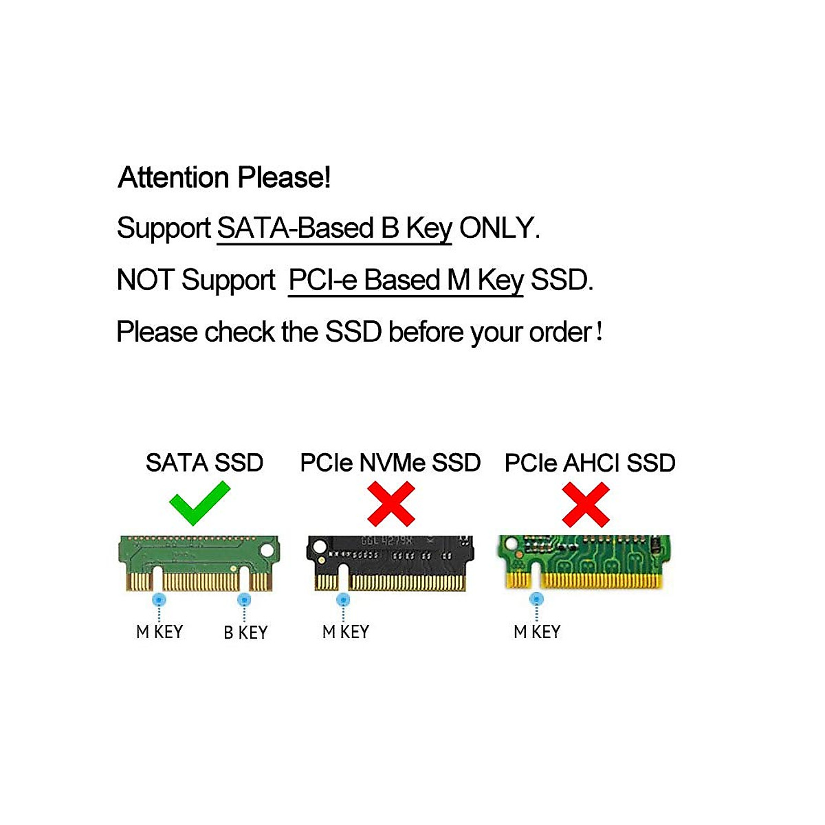 GODSHARK M.2 to USB Adapter, B Key M.2 SSD Adapter USB 3.0 (No Cable Needed), USB to 2280 M2 SSD Drive Adapter, NGFF Converter SSD Reader Card