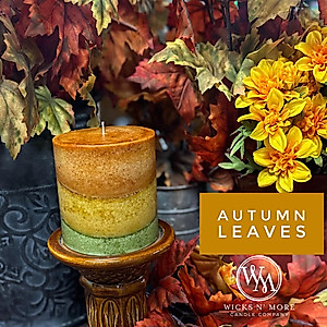 Wicks N More Autumn Leaves Scented Candle (3x6 Pillar)