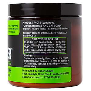 Super Snouts Joint Power 100% Green Lipped Mussels for Dogs & Cats - Dog Joint Supplement Powder Supports Joints, Tendons, Ligaments (2.64 oz, Pack of 2)