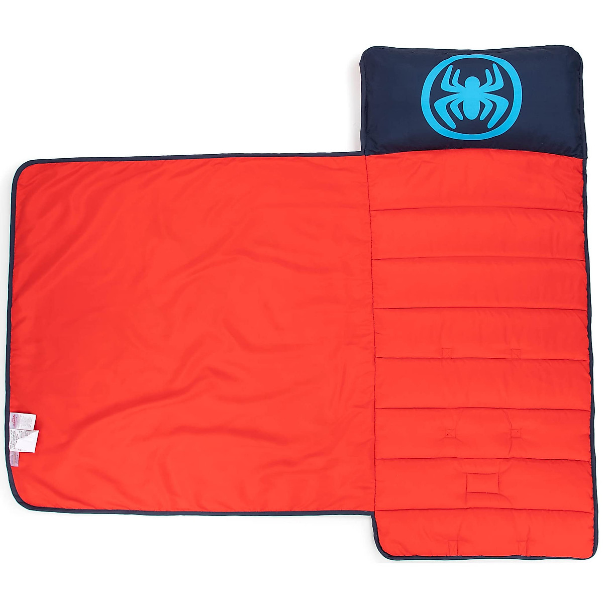 Jay Franco Marvel Spidey & His Amazing Friends Go Spidey Nap Mat – Built-in Pillow and Blanket - Super Soft Microfiber Kids'/Toddler/Children's Bedding, Ages 3-7