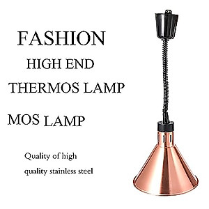 CHANGLKJ Hanging Food Warmer Light, 250W Buffet Hanging Heat Lamp with Retractable Cable, Telescopic Range 60-180cm and Fast Heat Dissipation, Durable Beautiful, for Cafeteria, Restaurant, Hotel