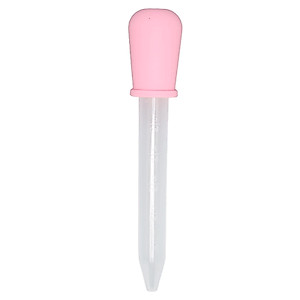 5pcs Pipettes, 5ml 120mm Length Silicone Eye Dropper, DIY Transfer Pipettes for Scientific Experiments, Paint and Glue, Food Decoration, Essential Oil, Arts and Crafts Projects(Pink)